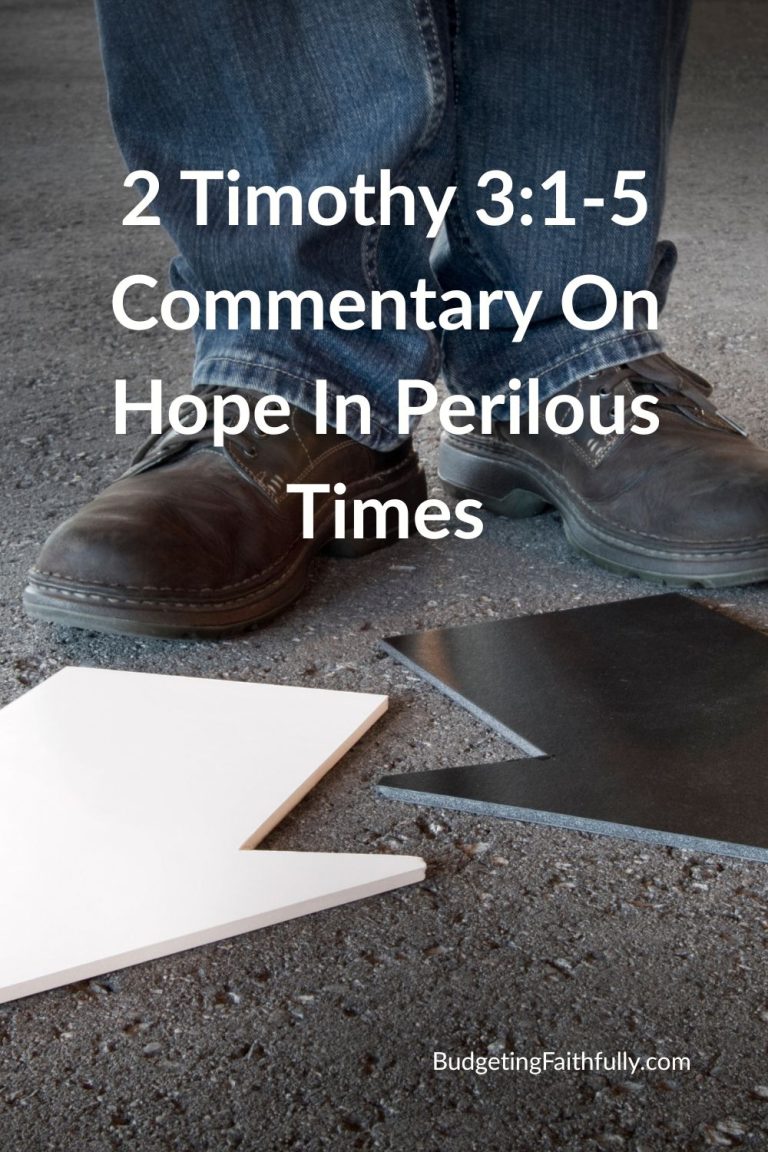 2 Timothy 3:1-5 Commentary On Hope in Perilous Times
